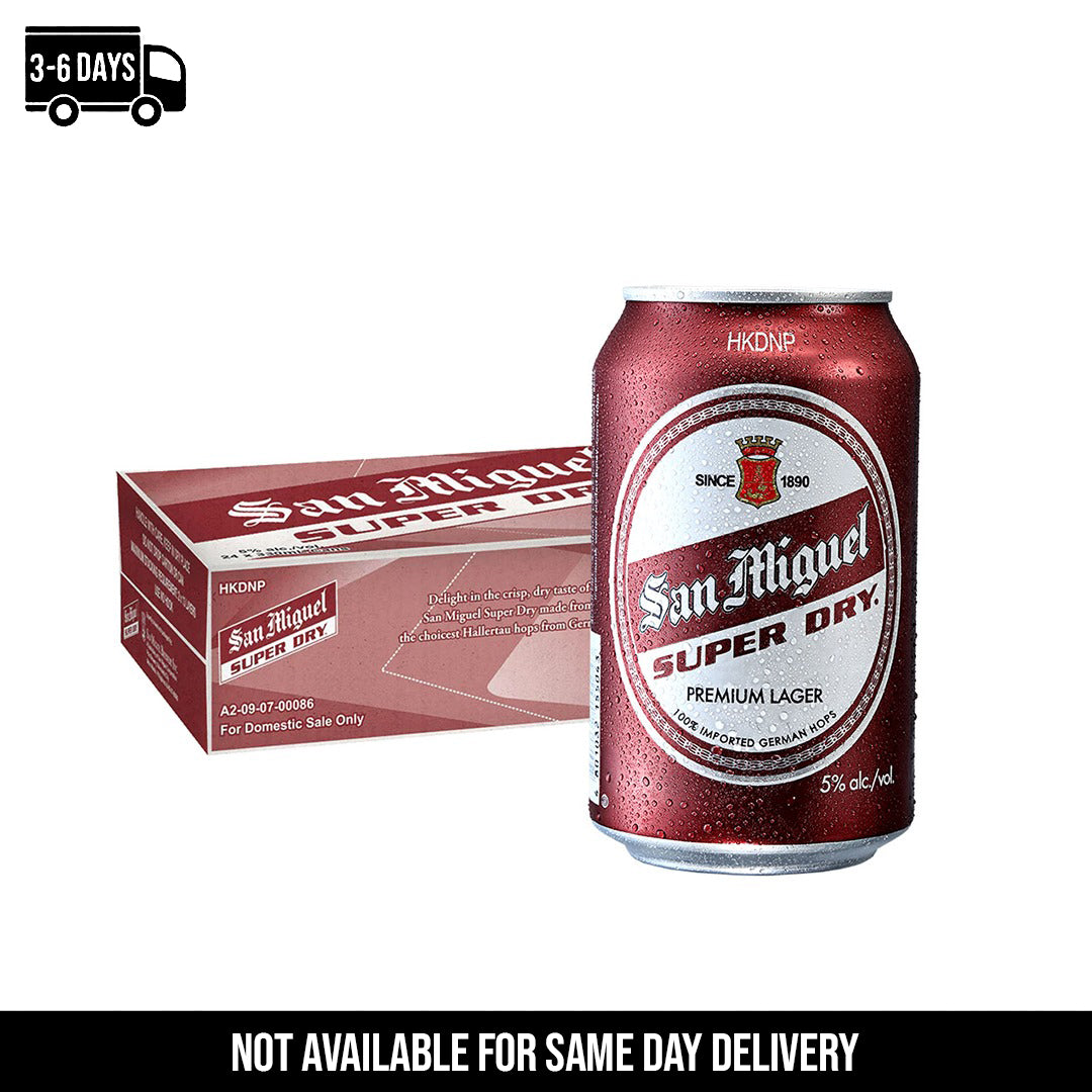 San Miguel Beer Super Dry Can 330ml x24 (PRE-ORDER) – The Booze Shop